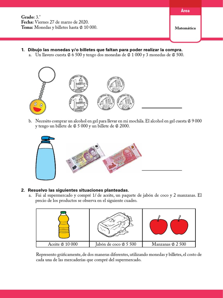 4.matematica 3 Grado Dia10 | PDF