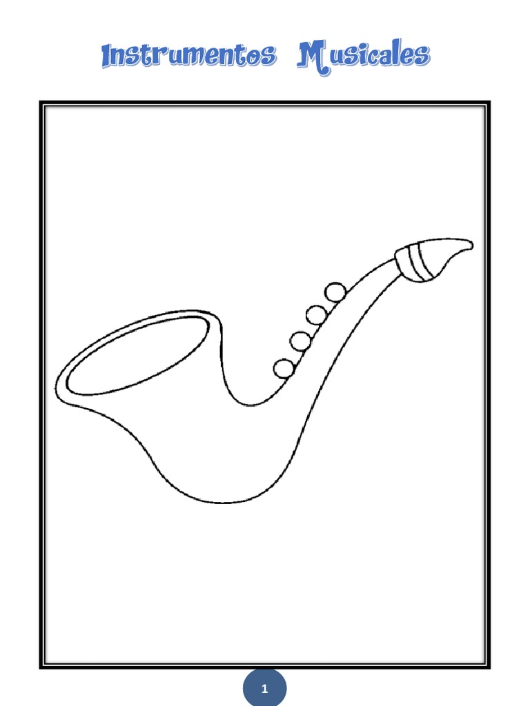 Instrumentos Musicales para Colorear PDF | PDF