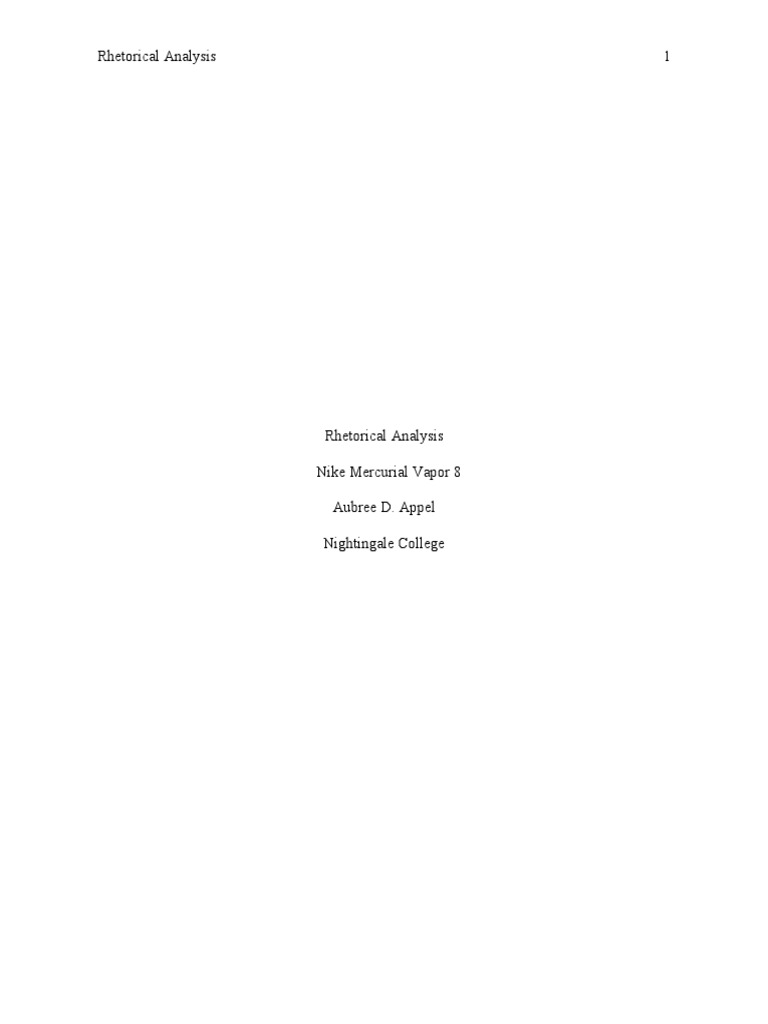Week 12 - Rhetorical Analysis | PDF | Nike