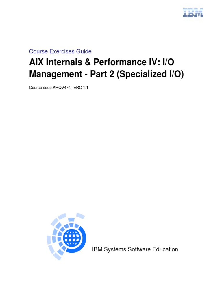 Front Cover: AIX Internals & Performance IV: I/O Management - Part 2 (Specialized I/O) | PDF ...