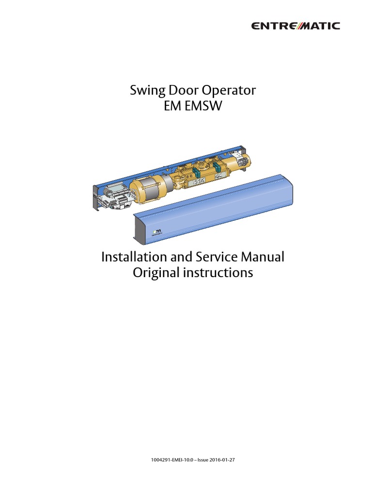 Entrematic EM EMSW Operator | PDF | Mains Electricity | Door