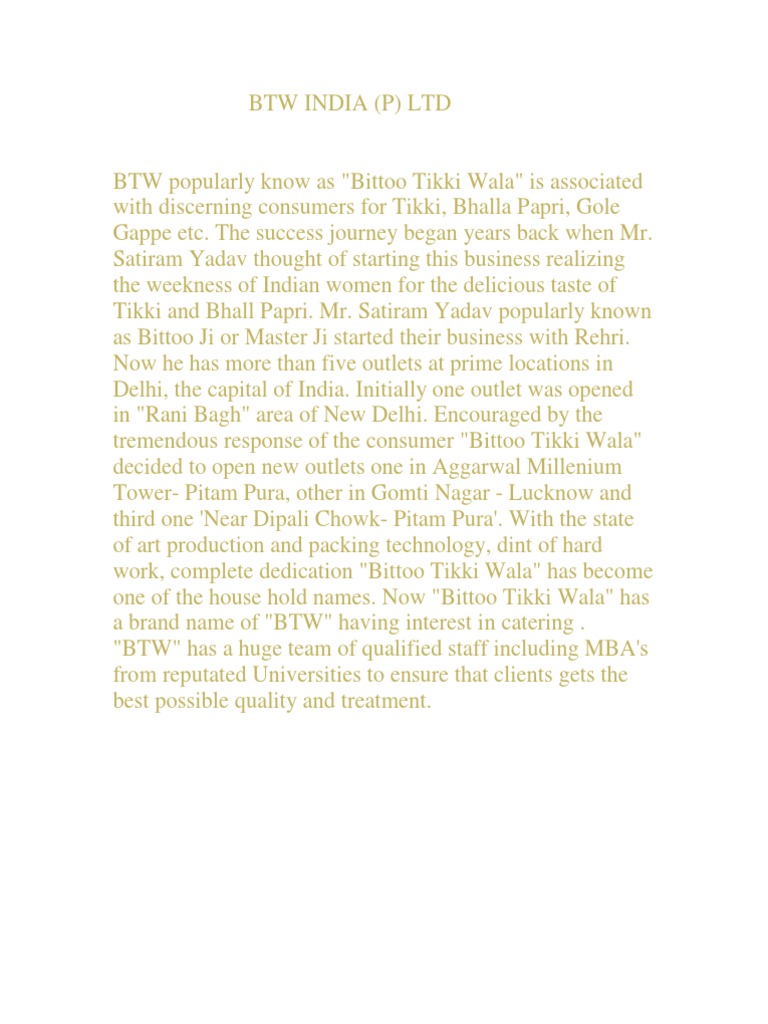 BTW India | PDF | Electronic Business | E Commerce