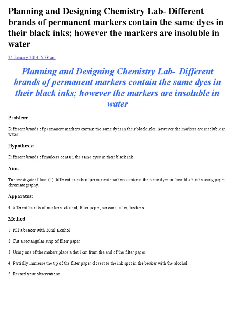 Chemistry Stuff | PDF | Ink | Chromatography
