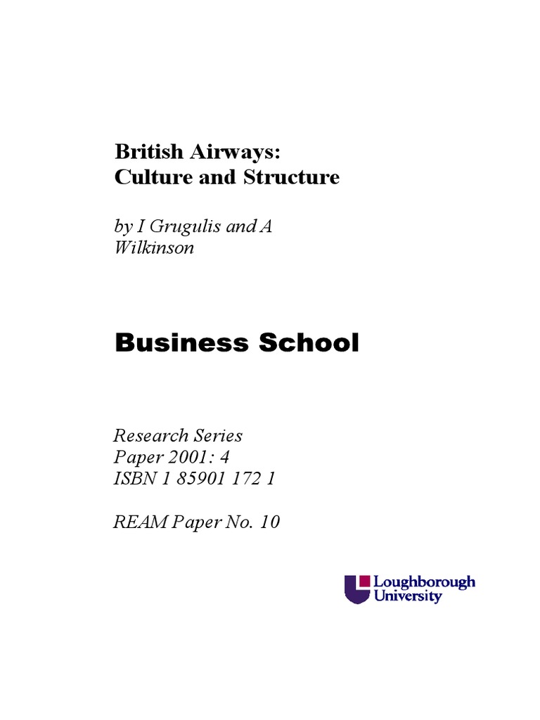 British Airways Culture and Structure | PDF | Strike Action | Flight ...