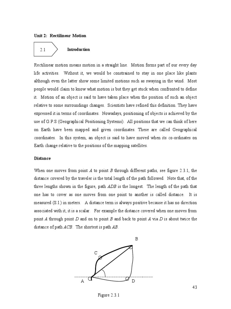 Understanding Rectilinear Motion Concepts | PDF | Speed | Velocity