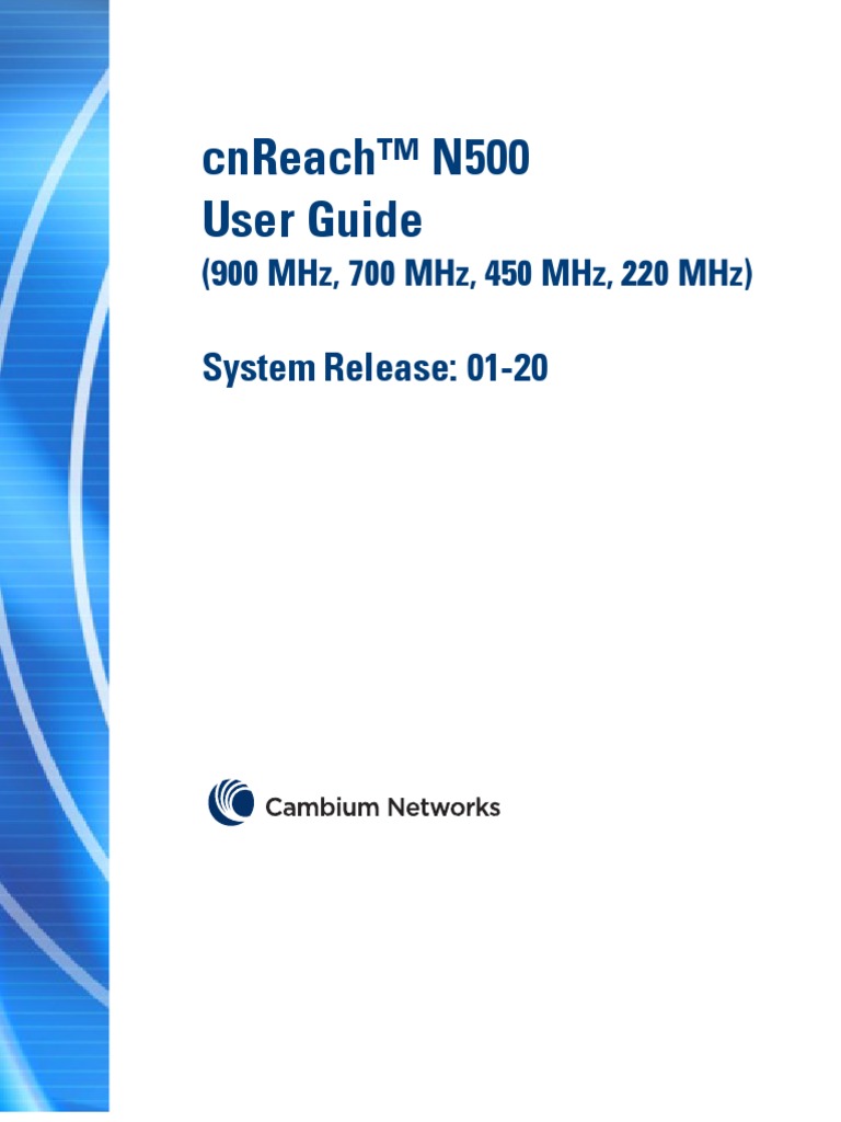 Cnreach N500 - User - Guide - 01-20 | PDF | Computer Network ...
