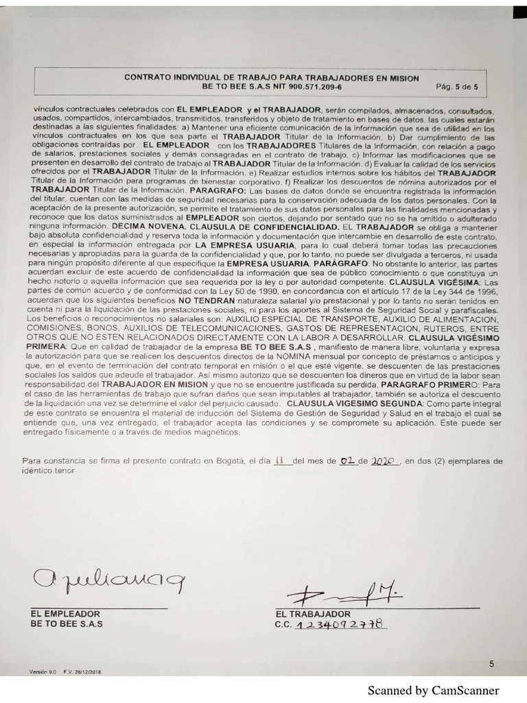 Contrato Firmado | PDF