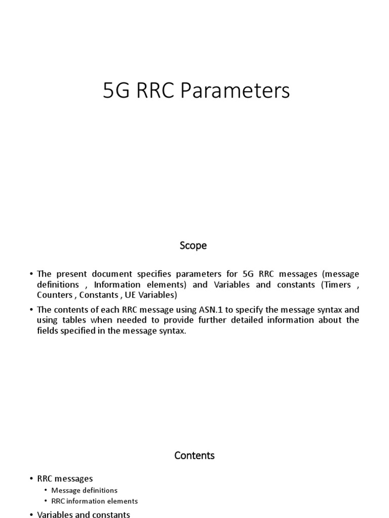 5G RRC | PDF | Orthogonal Frequency Division Multiplexing | Bandwidth ...