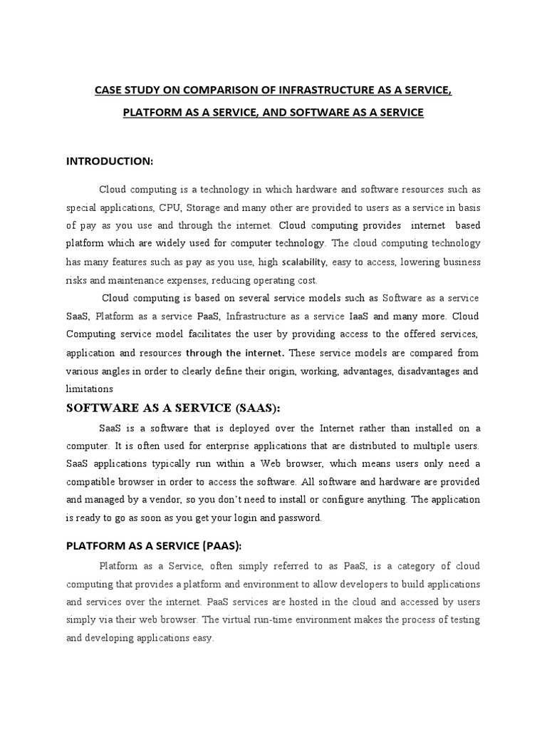 Cloud Case Study | PDF | Software As A Service | Cloud Computing