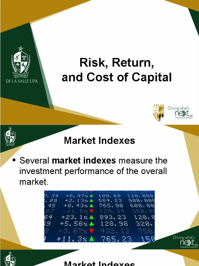 Portfolio Expected Returns and Risks | PDF | Cost Of Capital | Beta ...
