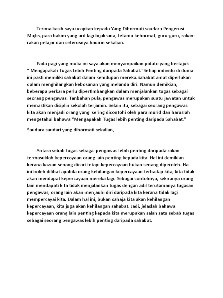Karangan Pidato BM | PDF