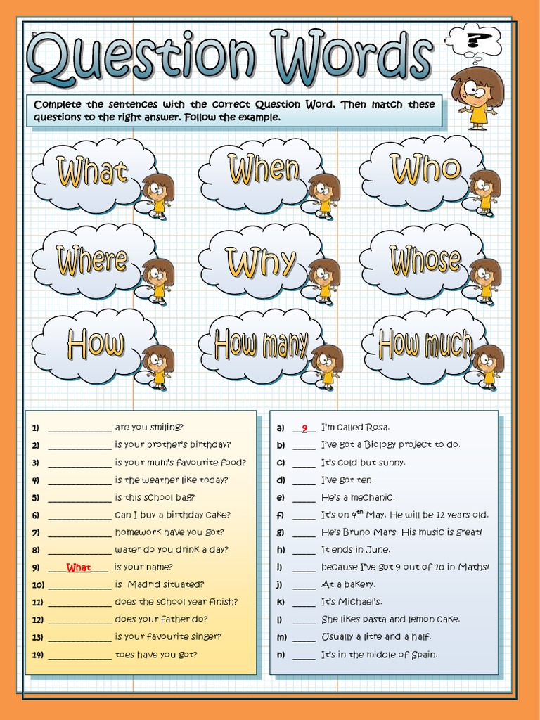 Complete WH-Questions Exercise | PDF