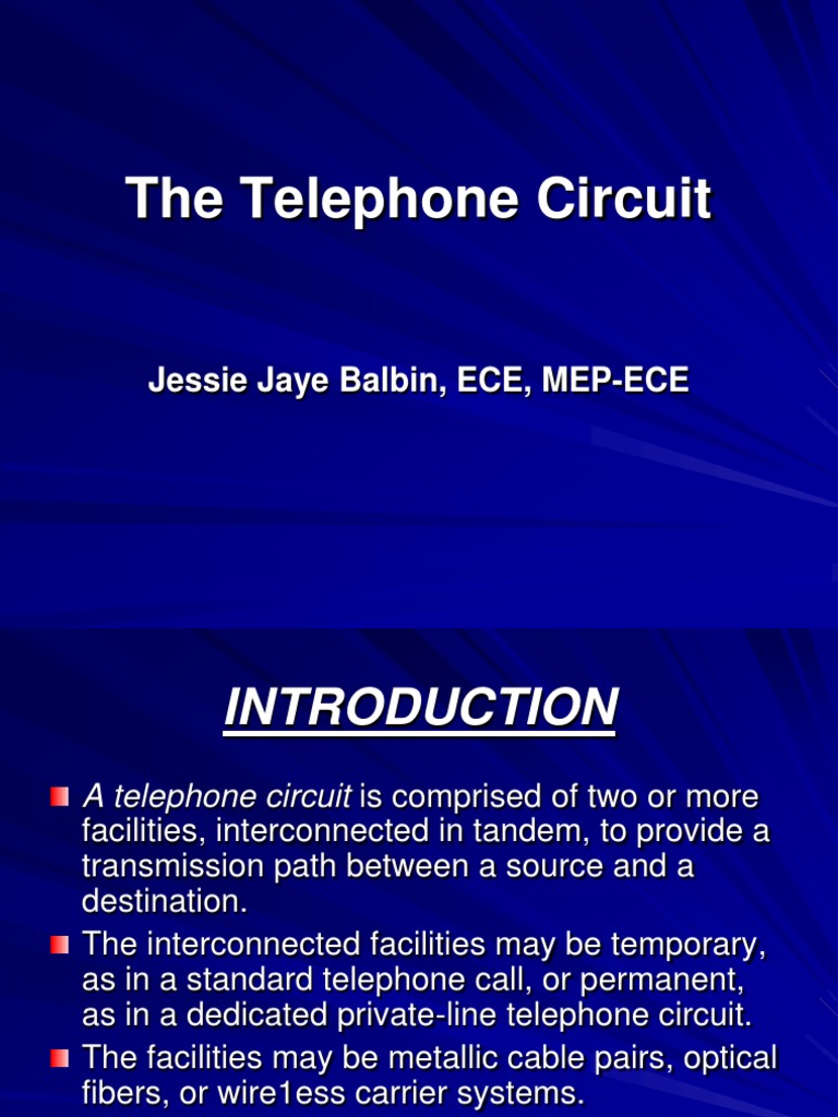 Module 4 - The Telephone Circuit PDF | PDF | Inductor | Decibel