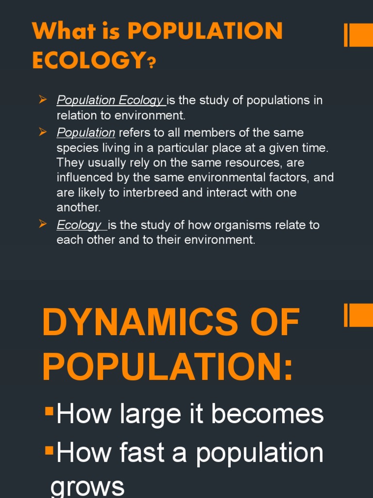 What Is Population Ecology Pdf Food Web Ecosystem