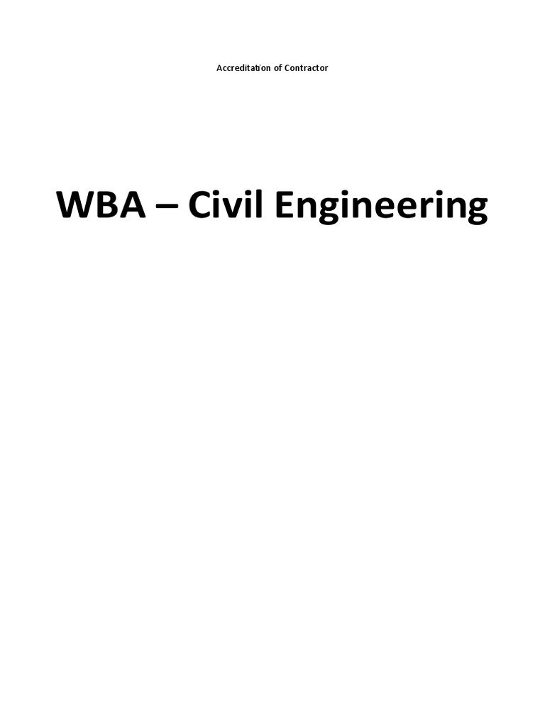 WBA - Civil Engineering Company Profile | Download Free PDF | Drill ...