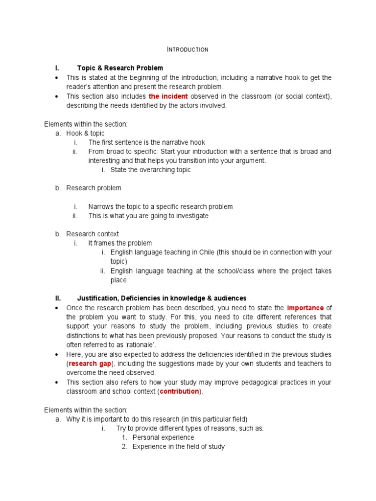 Introduction Sections and Elements | PDF | Question | Narrative