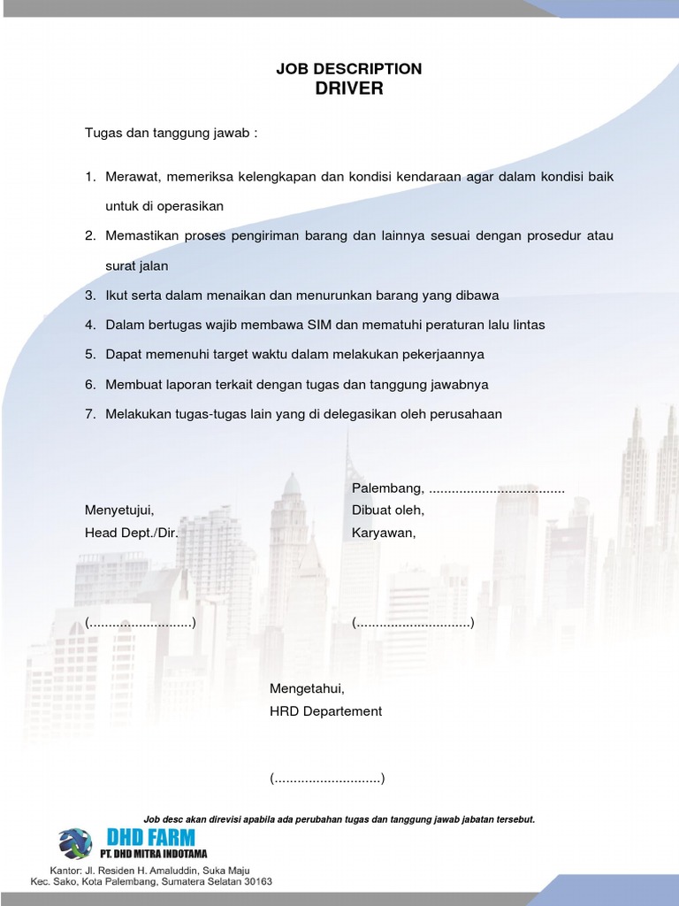Job Des | PDF