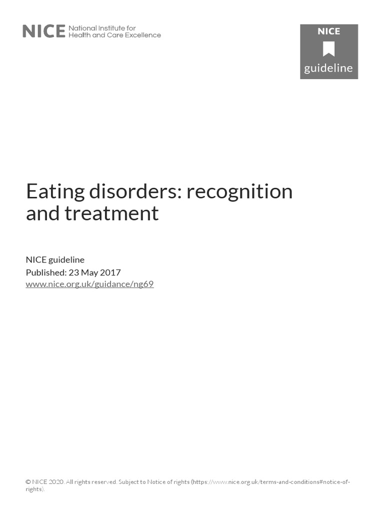 NICE Guideline | PDF | Eating Disorder | Binge Eating Disorder