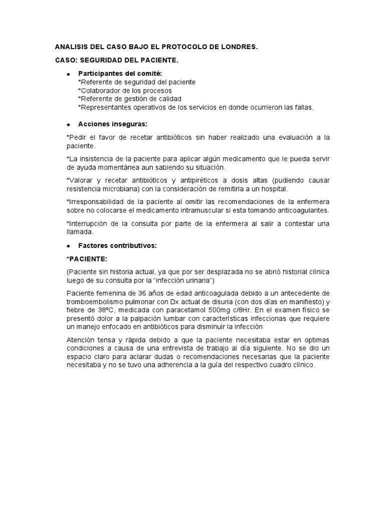 Analisis Del Caso Bajo El Protocolo de Londres | PDF
