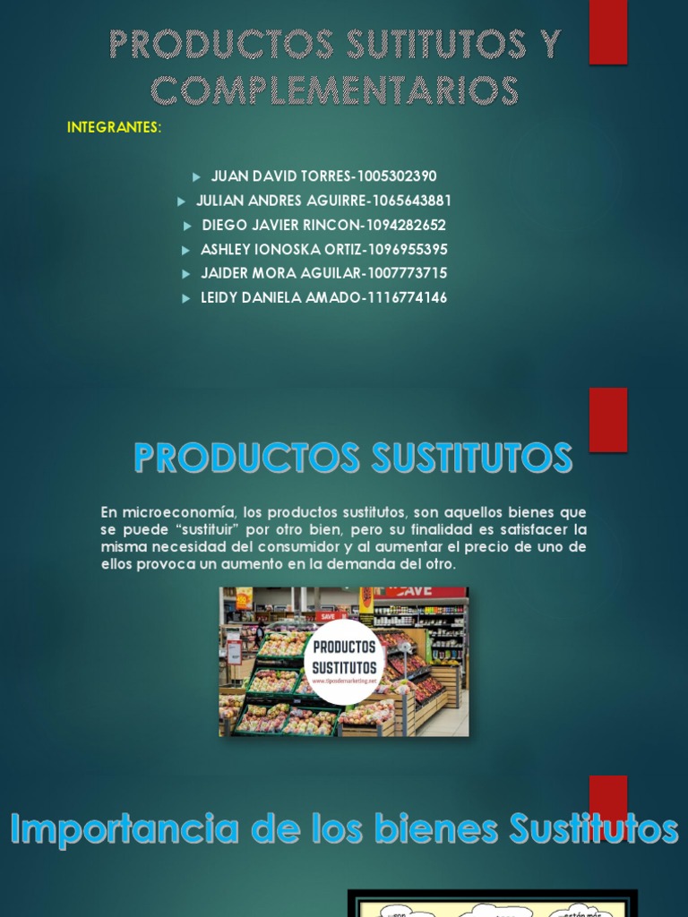 Bienes Sustitutos y Complementarios | PDF