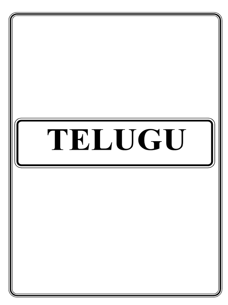 Languages Telugu | PDF | Teaching Methods & Materials