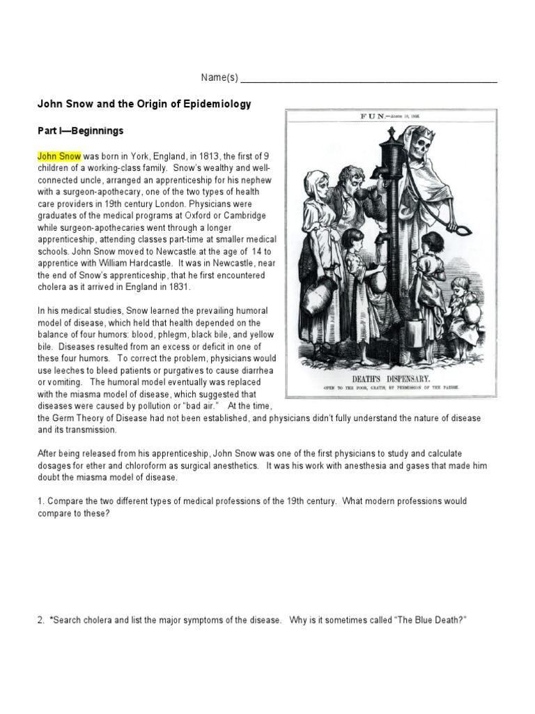 John Snow: Pioneer of Epidemiology | PDF | Public Health | Health Sciences
