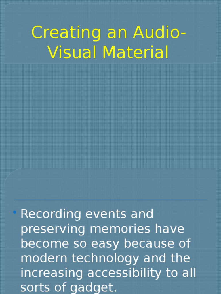 Creating An Audio-Visual Material Arts | PDF | Color | Ios