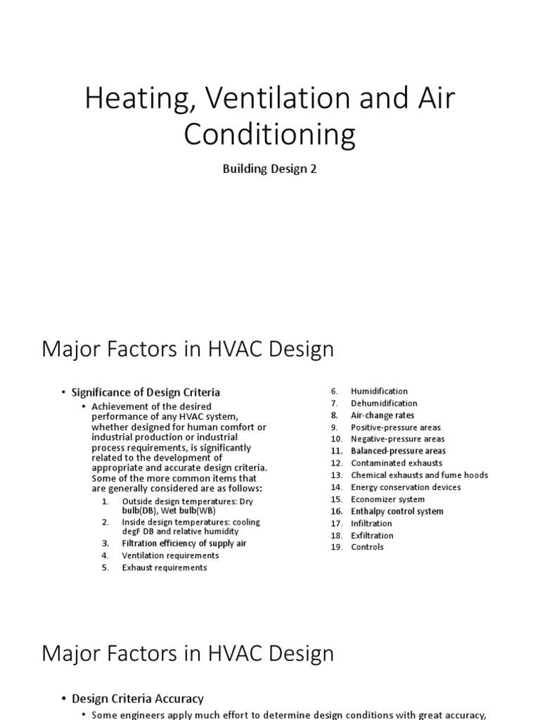BD2 HVAC HVAC Design Process | PDF | Heat Transfer | Heat