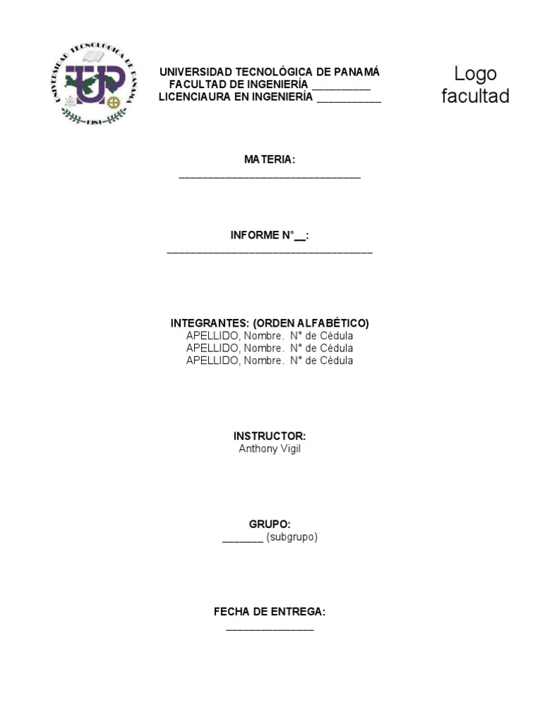 Formato para Hoja de Presentación en Inf | PDF