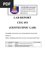 Plastic Limit Lab Report | PDF | Civil Engineering | Soil Science