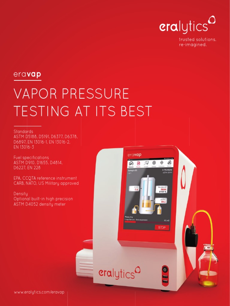 Vapor Pressure Testing at Its Best: Eravap | PDF | Liquefied Petroleum ...