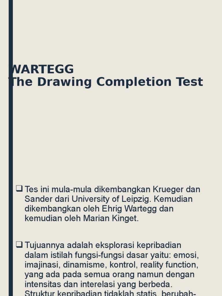 ANALISIS WARTEGG DRAWING COMPLETION TEST | PDF