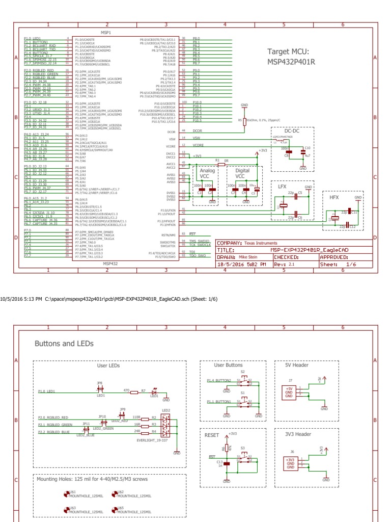 MSP432P401R LaunchPad Schematic | PDF | Software Engineering | Computer Programming Tools
