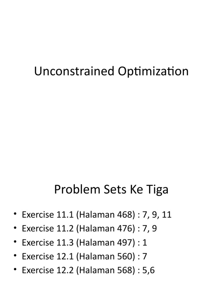 Unconstrained Optimization | PDF | Maxima And Minima | Profit (Economics)