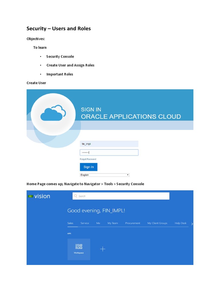 User Roles in Oracle Fusion Security | PDF | Career & Growth | Finance ...