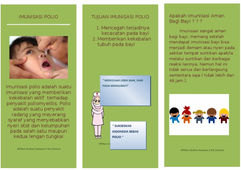 Leaflet Imunisasi Polio (Sap) | PDF