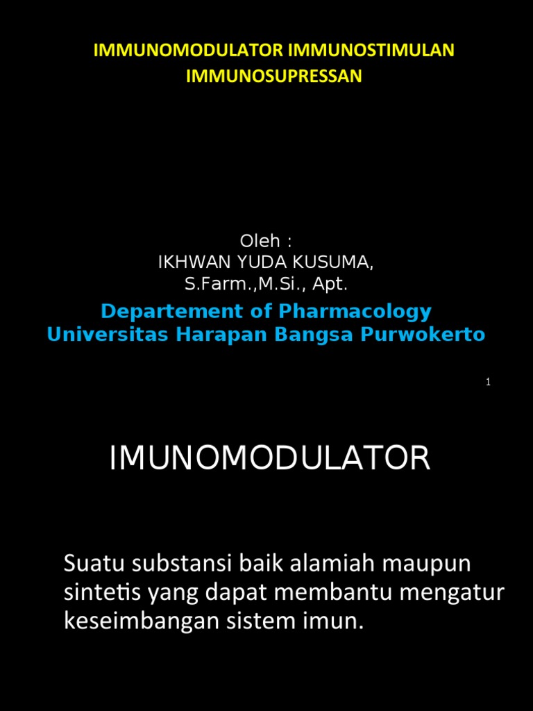 Farmakologi Immunomodulator Immunostimulan | PDF