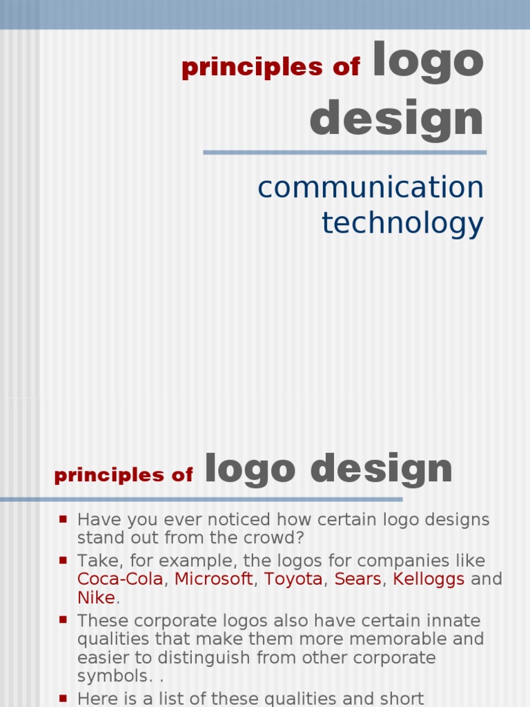 Principles Of: Logo Design | PDF | Typefaces | Logos