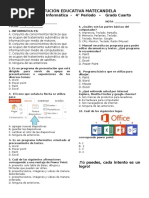 Evaluación de Informatica Grado Tercero 2017 | PDF | Herramientas ...