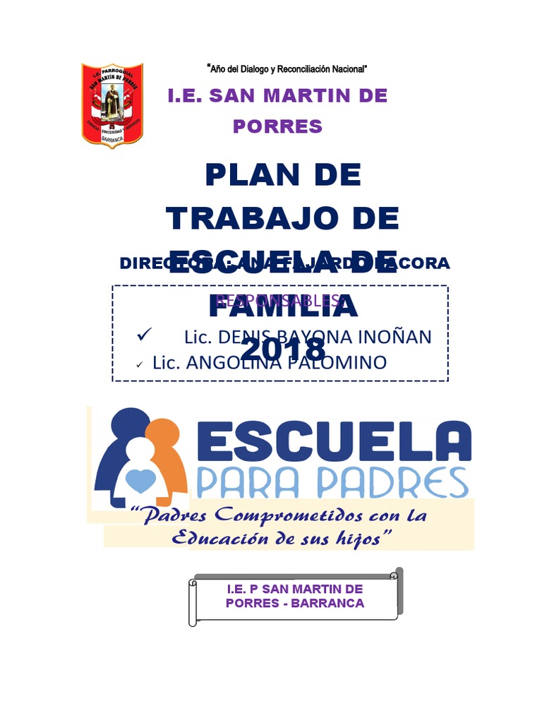 Plan - Escuelas de Familia - 2020 | PDF | Modificación de ...