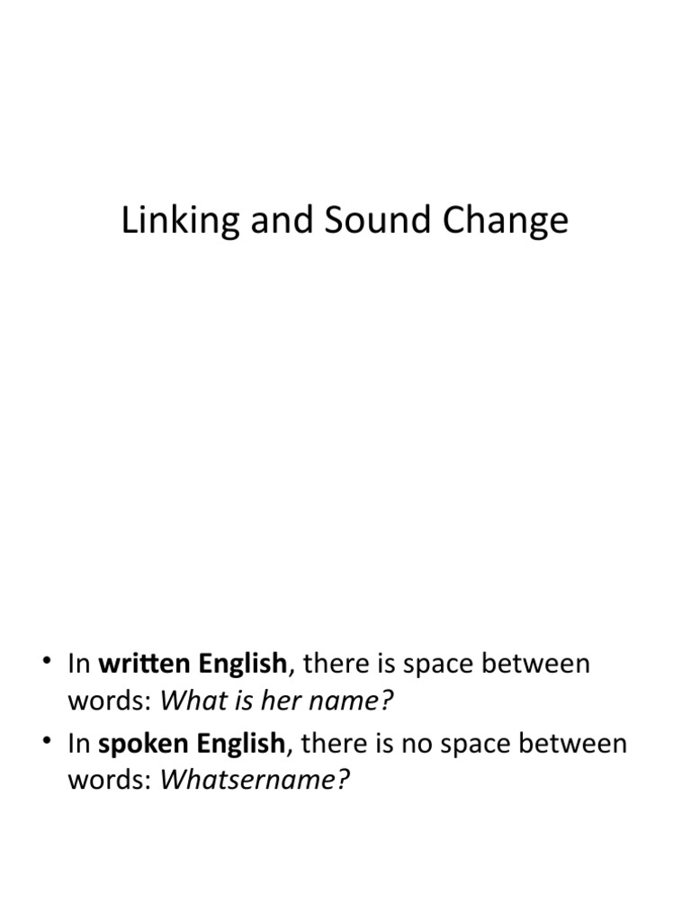Linking and Sound Change | PDF | English Language | Symbols