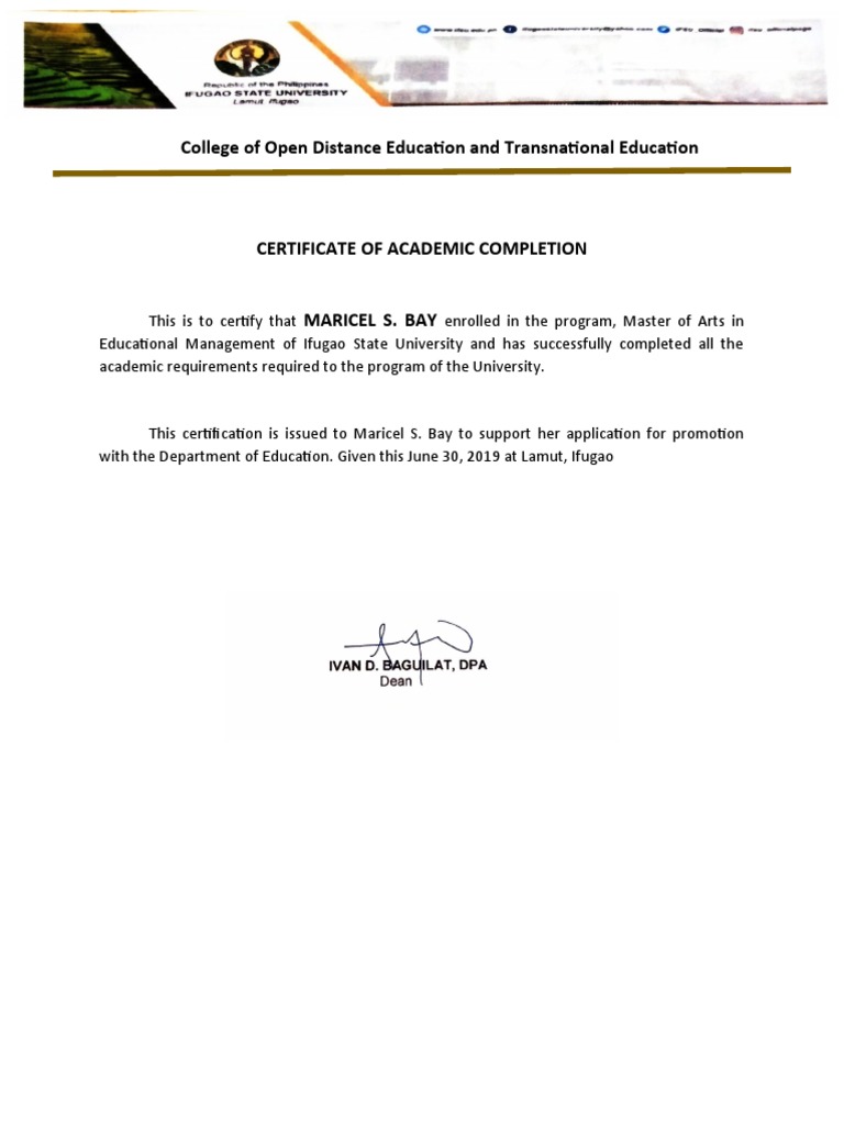 College of Open Distance Education and Transnational Education | PDF