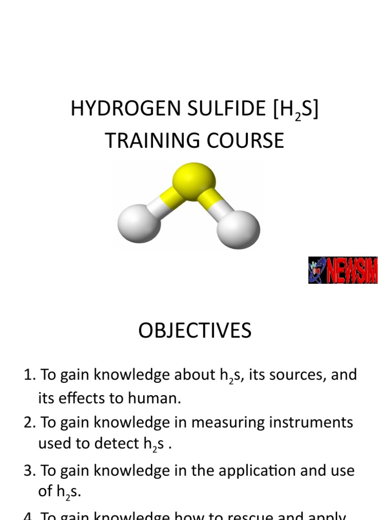 Hydrogen Sulfide (h2s) Training Course | PDF | Chemical Substances ...