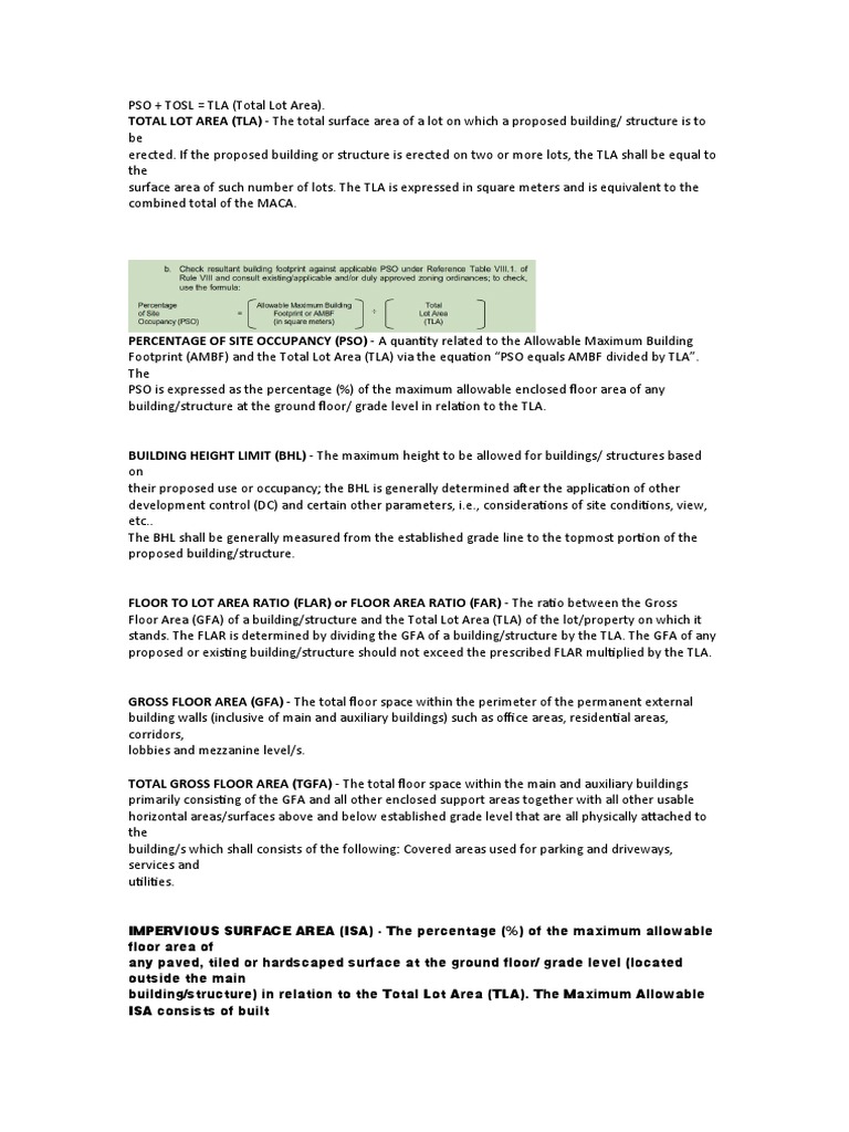 Building Lot Area and Space Ratios Guide | PDF | Area | Teaching ...