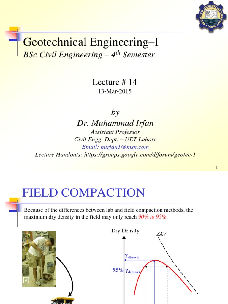 Lec #14 (Field Compaction Problems) | PDF | Civil Engineering | Economic Sectors