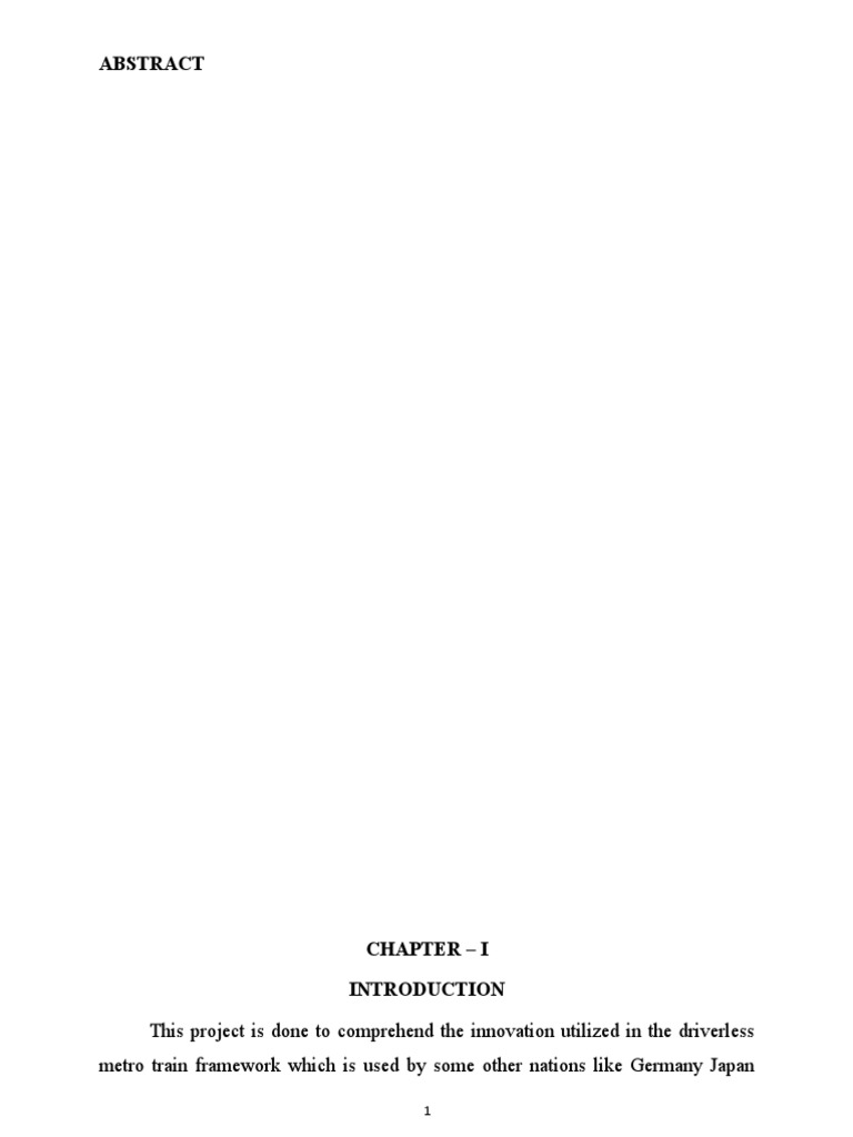 Driverless Metro Train System | PDF | Arduino | Rectifier