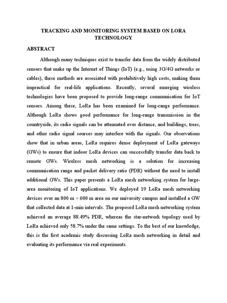 Tracking and Monitoring System Based On Lora Technology | PDF | Relay | Rectifier