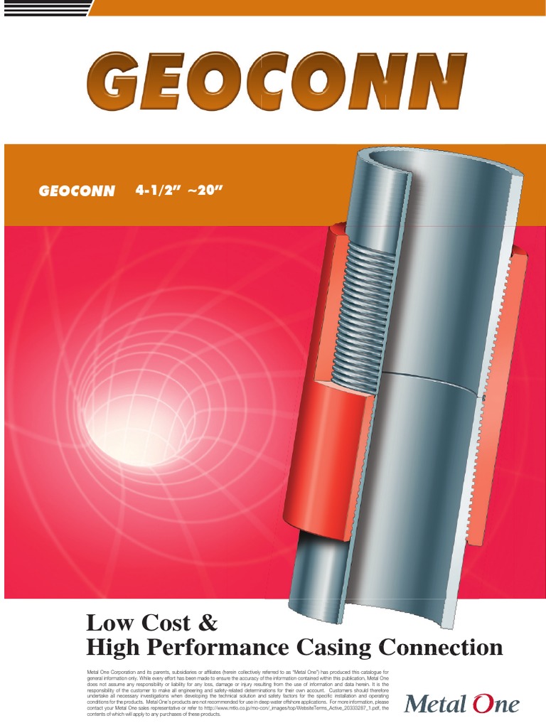 Low Cost & High Performance Casing Connection Metal One GEOCONN 4-1/2 ...