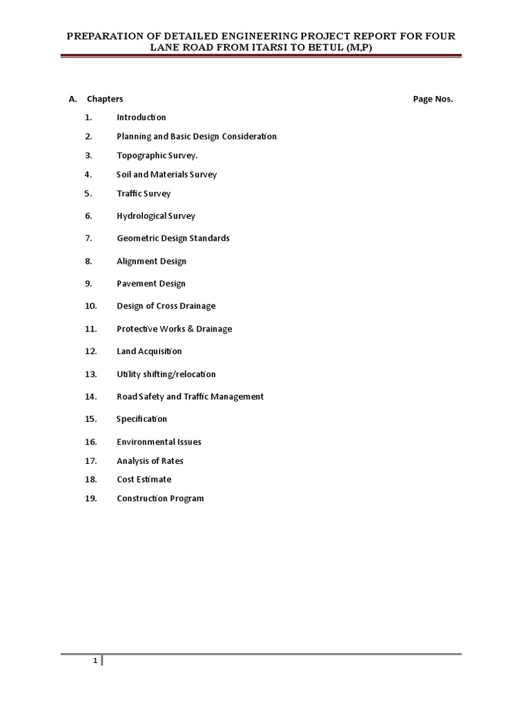 DPR Template | PDF | Road | Traffic