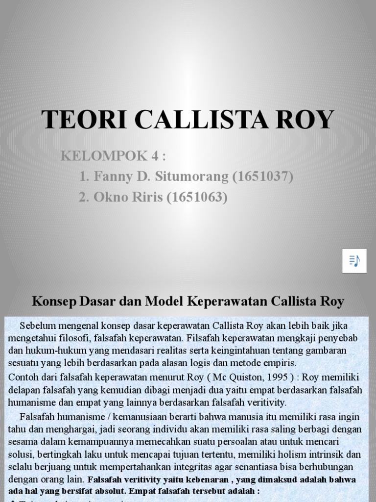 TEORI CALLISTA Roy | PDF